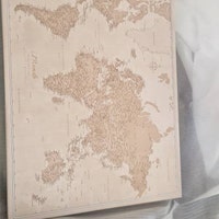 Personalized World Map - Push Pin Map - Pinboard Cork - Canvas Print ...