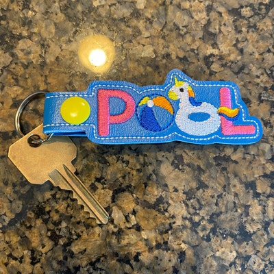 Pool Keychain, Pool Key Chain, Pool Keyring, Pool Bag, Pool Key, Summer ...