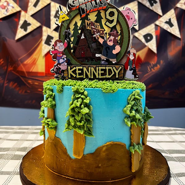 Gravity Falls Birthday Cake Topper: Personalized Party Decor - Etsy