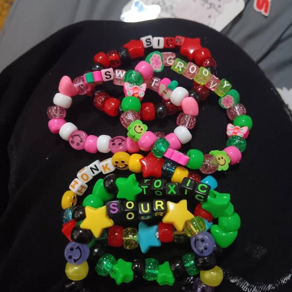 Original + Custom Kandi Singles || Cute Stretchy Jewelry Accessory Pony ...