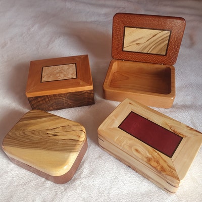 Walnut, Alder, With Turquoise Inlay Box - Etsy