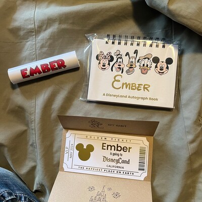 Disney Professional Autograph and Photo Book, Name Printed With GOLD ...