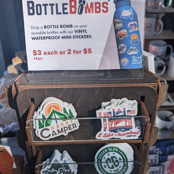 Wooden Wall Sticker Display | Sticker Display | Wall Shelving - Etsy