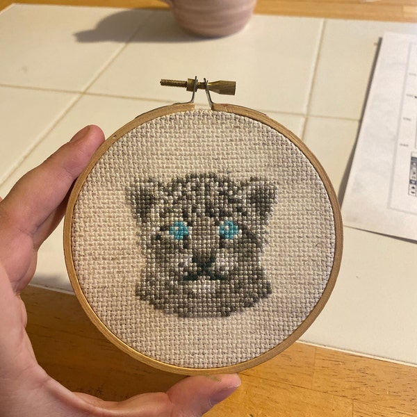 Snow Leopard Cross Stitch Pattern PDF Bundle - Snow Leopard Embroidery ...