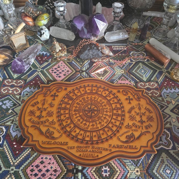 The Ghost Hunter - Engraved Wooden Pendulum Board - Two Sizes Available ...