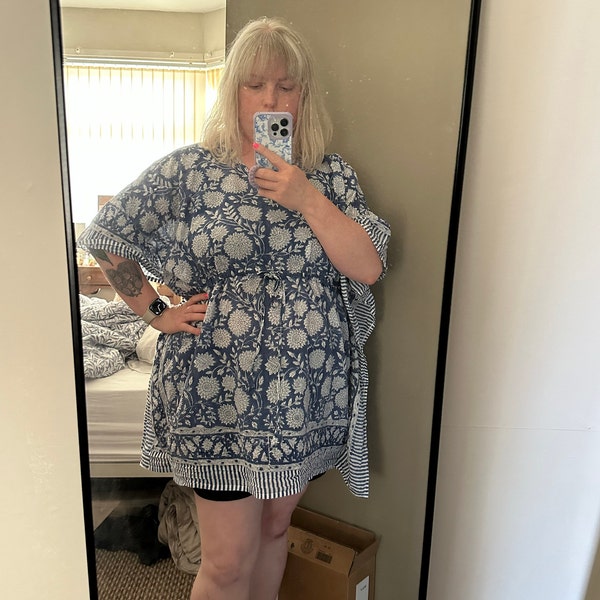 Cyan Blue Cotton Napkins Hand Block Print Soft Absorbent Organic Cotton ...