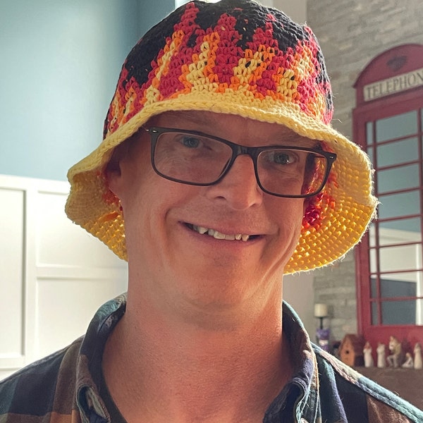 Crochet PATTERN: Flame Bucket Hat - Original Pattern - Etsy
