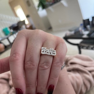 Custom Gold Name Ring Solid Gold 10k or 14k Fine Jewelry | Etsy