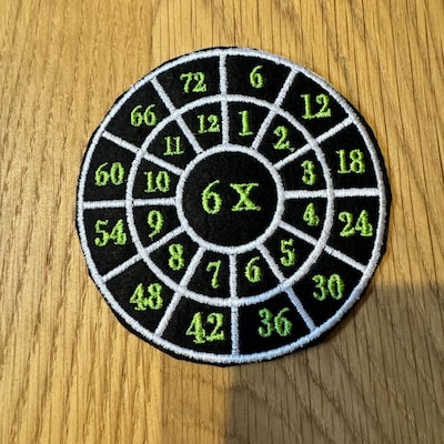 Maths Multiplication Wheel Embroidery Design 1 20 Circle Times Tables ...