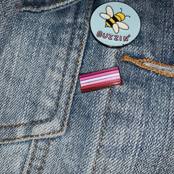 Community Lesbian Flag Pin — Subtle Pride Accessory LGBT Enamel Queer ...