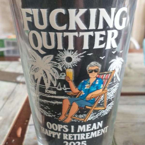 Oops I Mean Happy Retirement Personalized Custom Beer Glass, Retirement ...