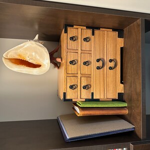 Japanese Style Night Stand Hand Made With Solid Kiri Wood. - Etsy