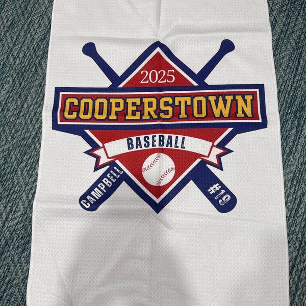 Cooperstown Pin Trading Towel Custom Team Colors Personalize Name ...