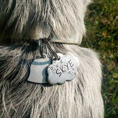 Pet Id Tag Dog Tag for LARGE Dogs Trees Stars Paw Shaped - Etsy