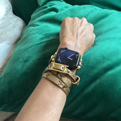 Garmin Venu Watch Band Snake Skin Gold Chain Bracelet for Garmin Venu ...