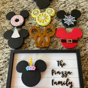 Interchangeable Family Mickey Sign - Etsy