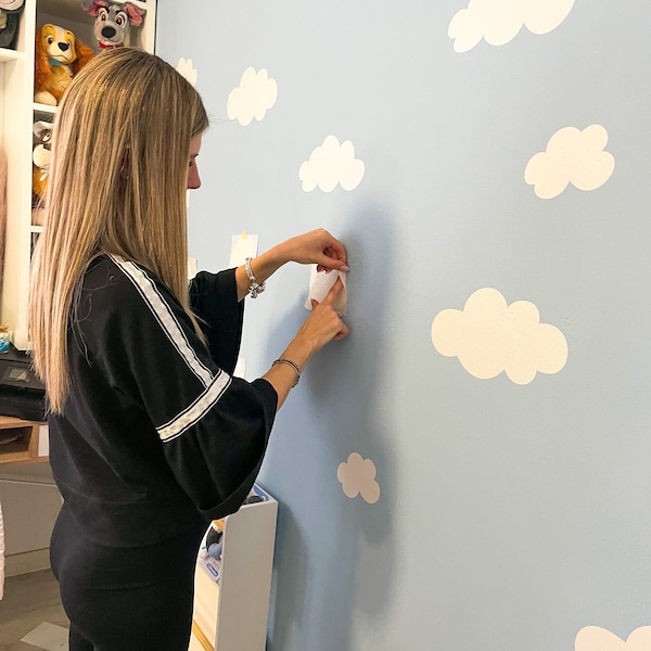 White Cloud Decals Wall Decor, Vinyl Wall Decor Stickers, Clouds in ...
