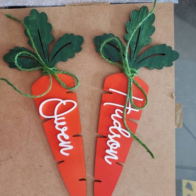Carrot Tags Easter Basket Tag Carrot Personalized Easter Name Tags ...