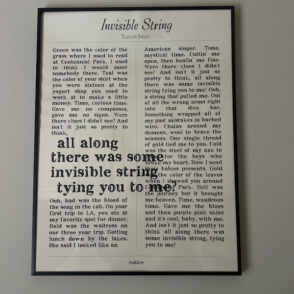 Timeless Minimalist Printable Poster Frame | Taylor Print Merch | Gifts ...