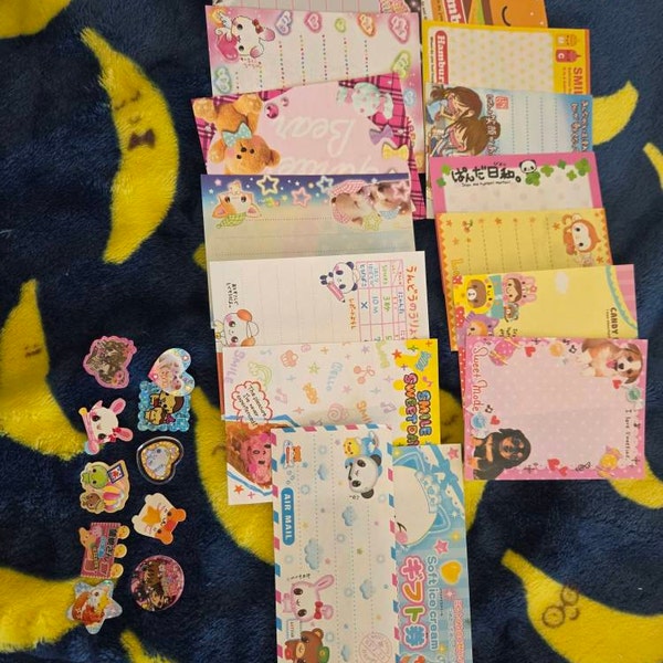 30 Piece Kawaii Origami Memo Sheet Grab Bag Vintage/rare/difficult to Find Japanese Brands Crux ...