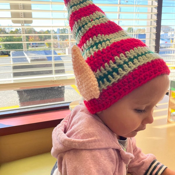 Elf Ears Crochet Hat PATTERN PDF - Christmas - Instructions to Make ...