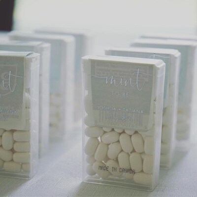 Gold Foil Mint to Be Wedding Favor Sticker. Luxurious Custom Candy ...