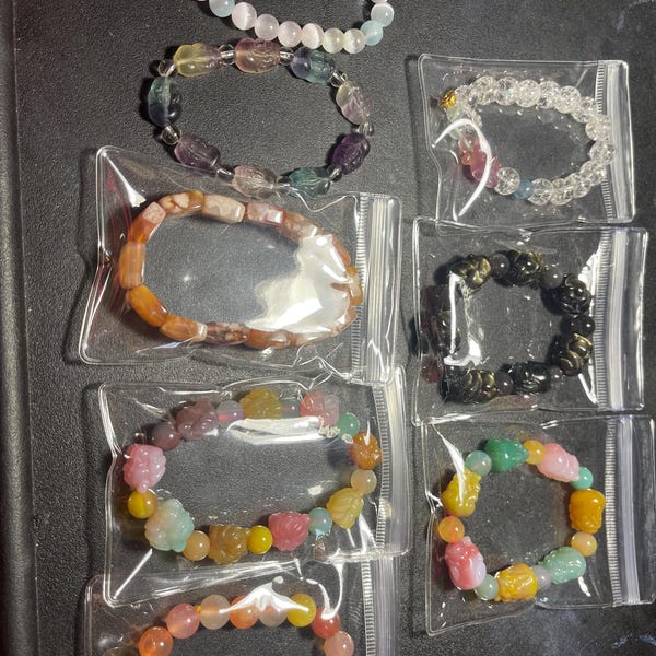 High Quality Flashy Skeletal Moonstone Crystal Bracelet 11 Mm - Etsy