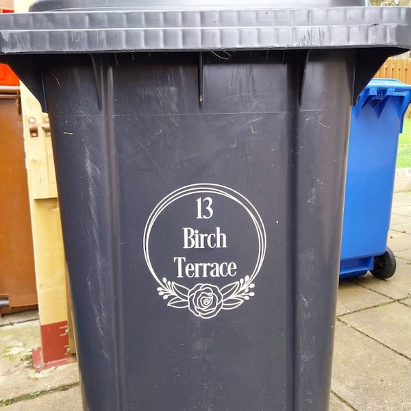 Personalised Wheelie Bin Vinyl Sticker: Refuse Bin Kerb Appeal - Etsy UK