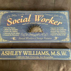 Social Worker Wood Sign With Optional Personalization - Etsy