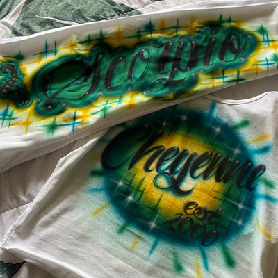 Airbrush T Shirt Custom design Details - Etsy
