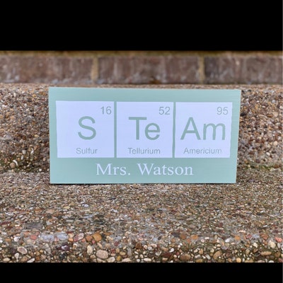 Science Teacher Gift Teacher Desk Name Plate Periodic Table Science ...