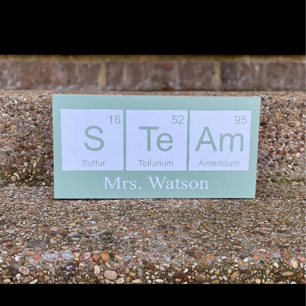 Science Teacher Gift ~ Teacher Desk Name Plate Periodic Table ~ Science ...