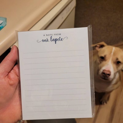 Personalized Notepad, A Note From Elegant Script Notepad, Calligraphy ...