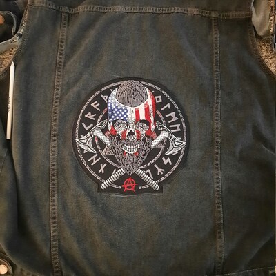 US VIKING Large Back Patch for Custom Biker Vest - Etsy
