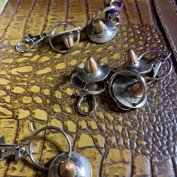 Unique Pair of Real 9mm Bullet Zipper Pull Charm or Keychain - Etsy