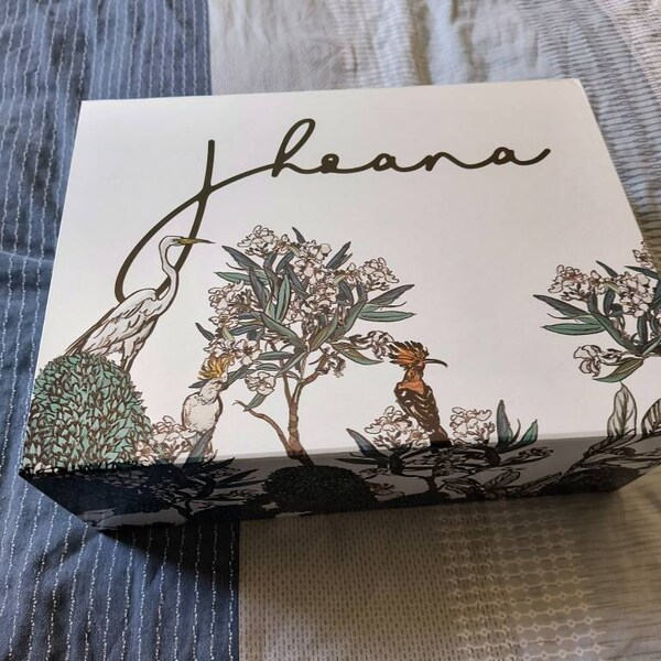 Personalized Gift Box, Custom Gift Box, Koi Pond Tropics, Gift ...