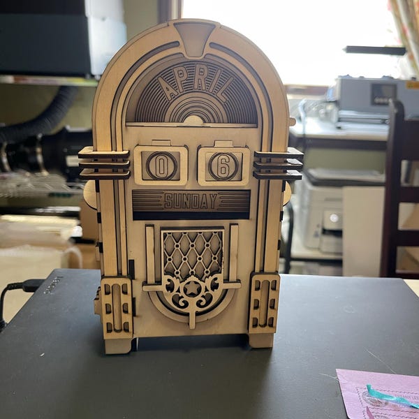 3d Wooden Puzzle Jukebox Calendar Laser Cut | Calendar Laser Cut ...