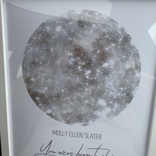 Custom Night Sky | Star Map by Date Printable | Wedding Gift Mom ...