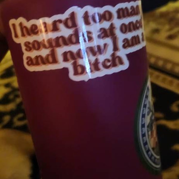 Overstimulated ADHD Too Many Sounds Sticker Neurodivergent Mental ...