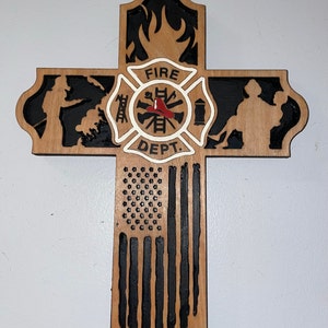 Firefighter Cross SVG Digital File Download Dxf Pdf Png - Etsy