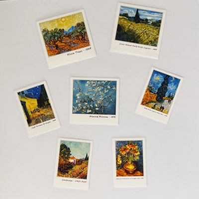 Van Gogh Painting Stickers Mystery Pack of 6 Waterproof Glossy Vinyl ...