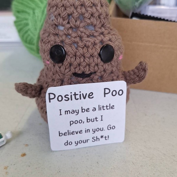 Crochet Poo Pattern With Poo Quote, US English Terms, Handmade Funny ...