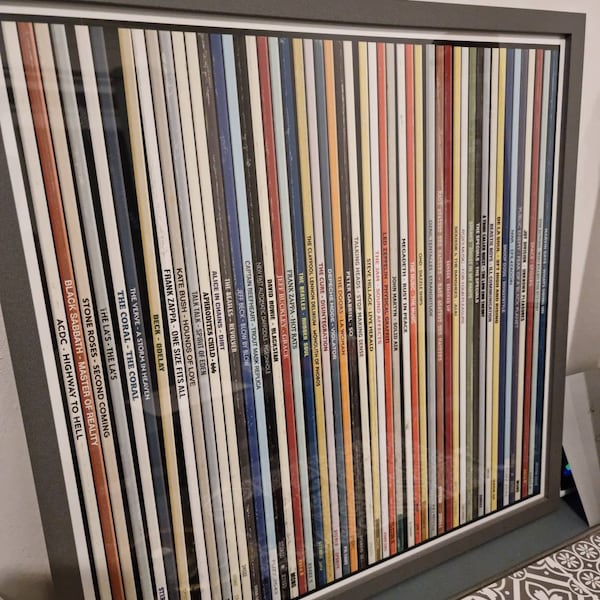 Personalised 50 Vinyl Record Spine Poster | Custom Album Print | Music ...