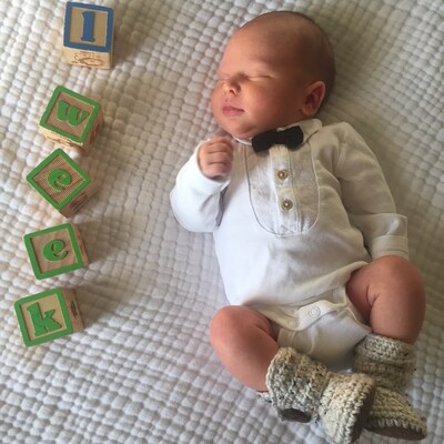 Gender Neutral Baby Shoes, Unisex Infant Clothes, Crochet Baby Outfit ...