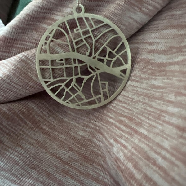Custom Map Necklace, Coordinate Necklace, Where We Met Map Necklace ...