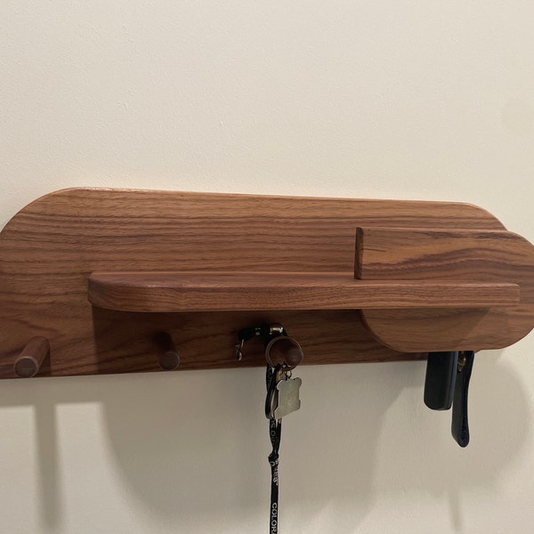 Entryway Organization, Key Holder, Wall Mount Coat Rack With Shelf ...