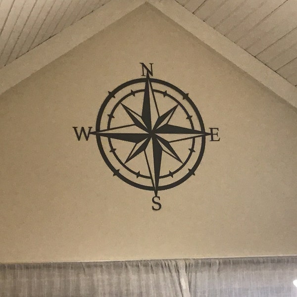Metal Compass Rose | Metal Wall Art | Unique Compass Design | Rustic ...