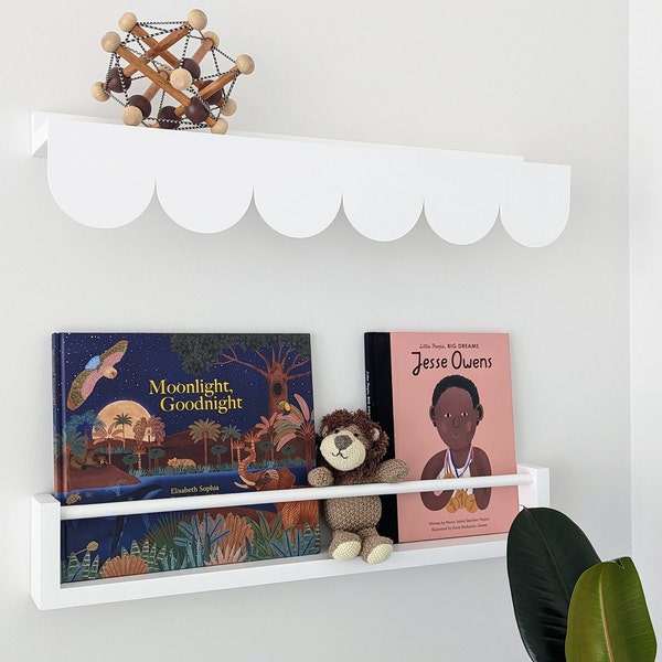 Scallop Picture Ledge - Scallop Shelf, Picture Ledge Shelf, Floating ...