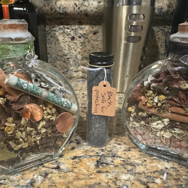 Depression and Anxiety Relief Witch Bottle - Calm- Peace - Herbal ...