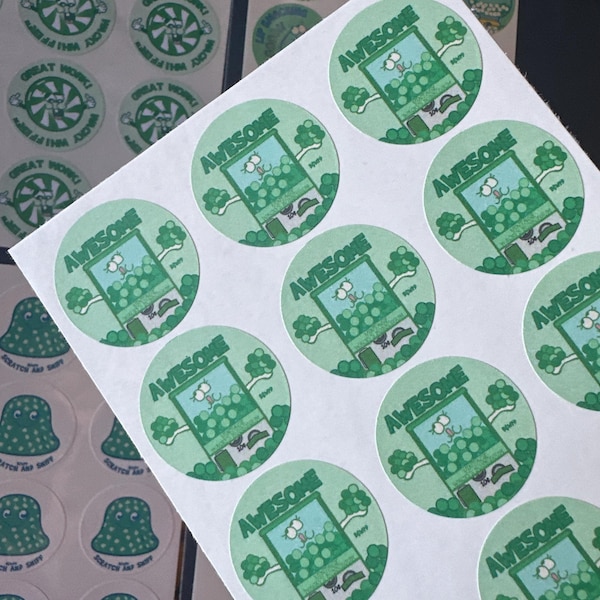 Giant Fruit Punch Jumbo 5 Inch Stickers, 2 Designs, Micro Encapsulated ...